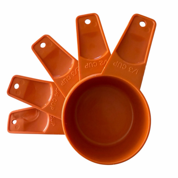 Tupperware | Kitchen | Vintage Tupperware Orange Nesting Measuring Cups ...